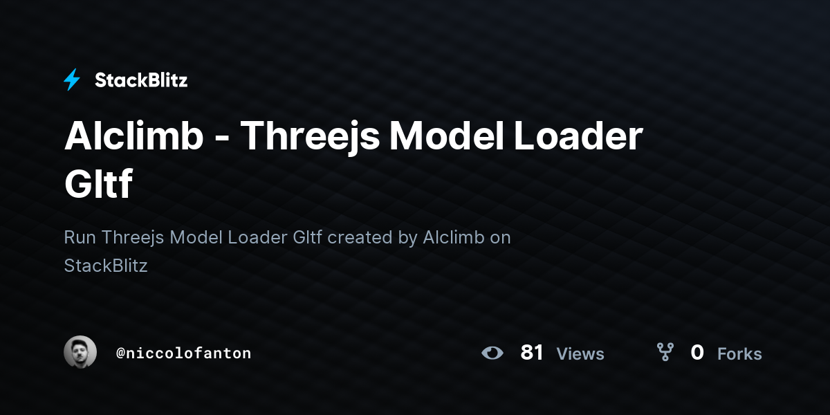 Alclimb - Threejs Model Loader Gltf - StackBlitz