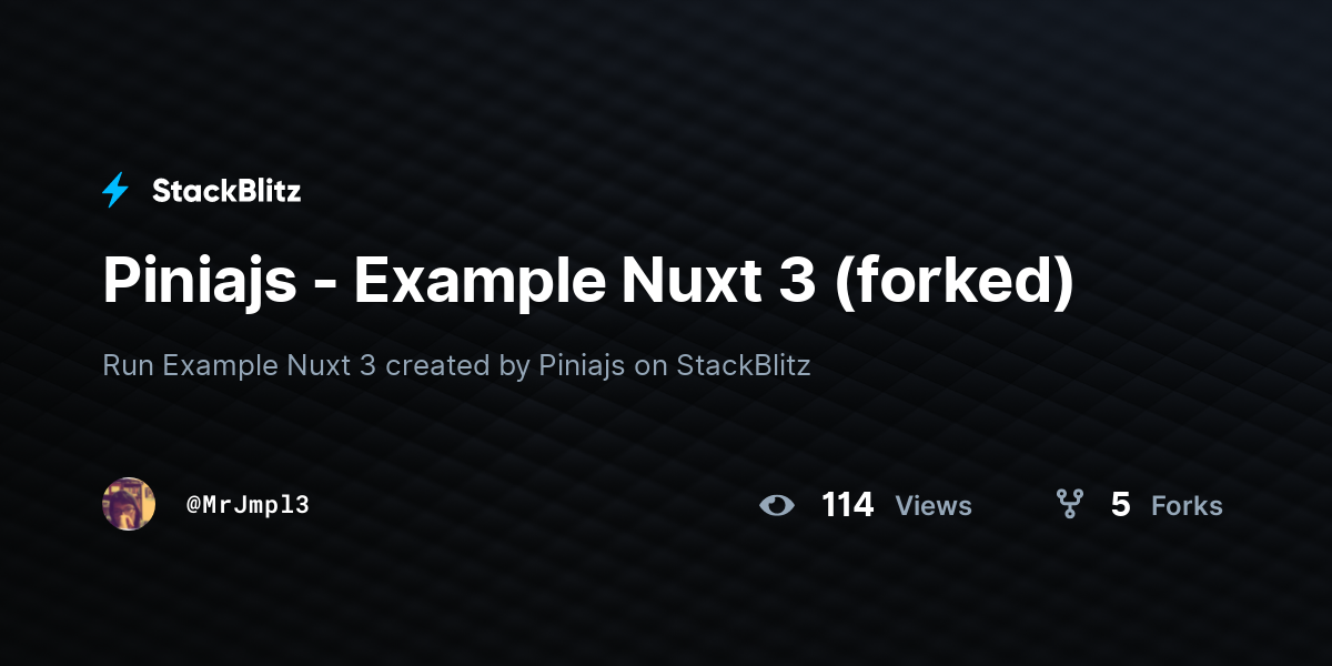 Piniajs - Example Nuxt 3 (forked) - StackBlitz