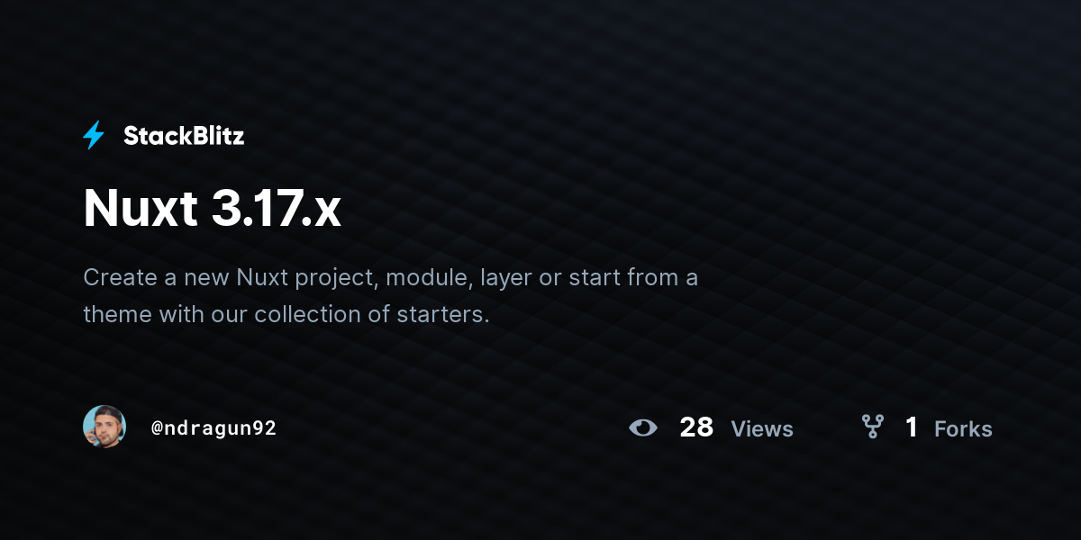 Nuxt 3.17.x - StackBlitz