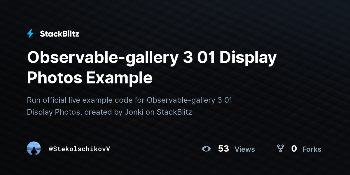 Observable-gallery 3 01 Display Photos Example - StackBlitz