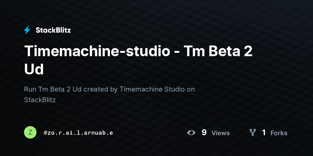 Timemachine Studio Tm Beta 2 Ud Stackblitz