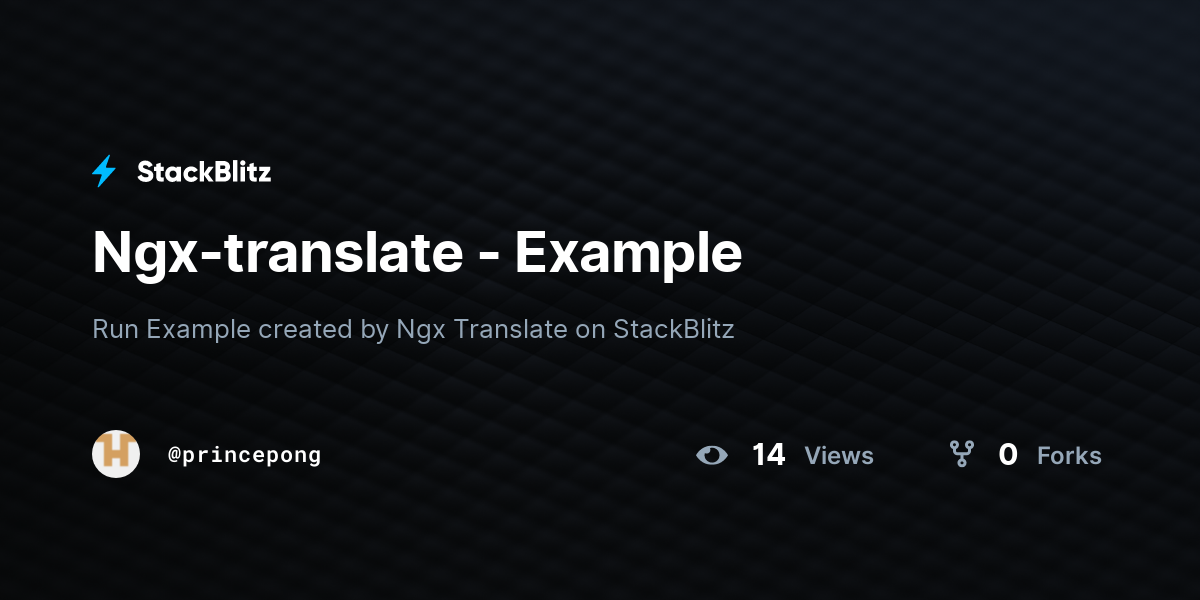 Ngx-translate - Example - StackBlitz
