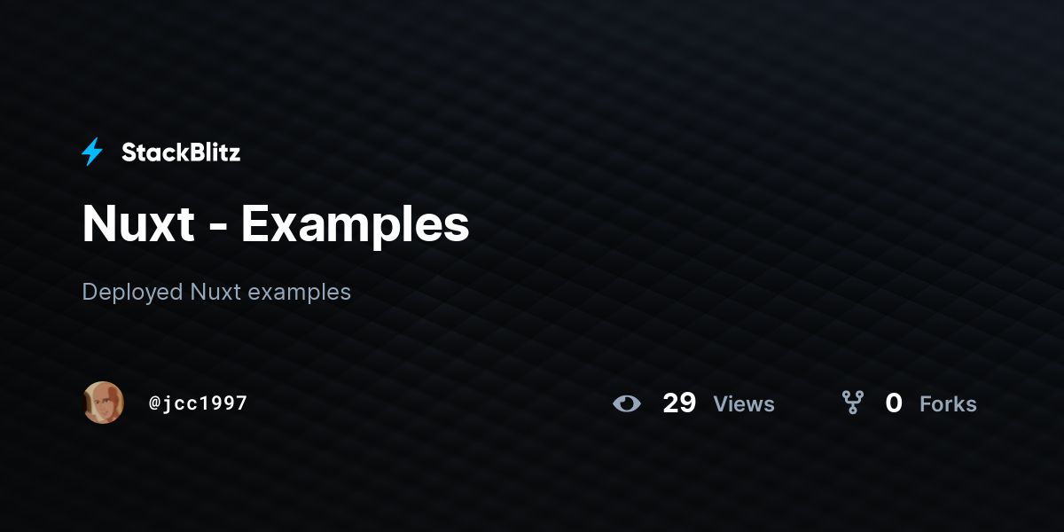 Nuxt - Examples - StackBlitz