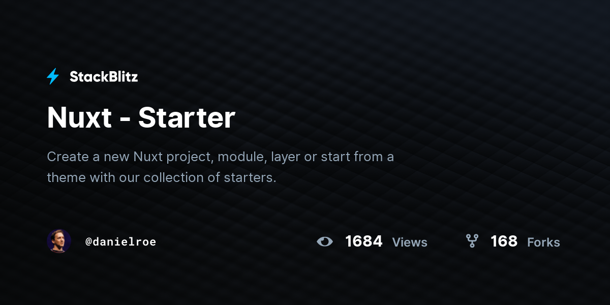 Nuxt - Starter - StackBlitz