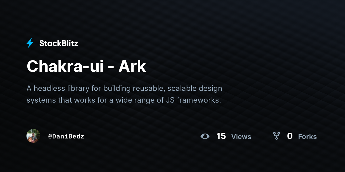 Chakra-ui - Ark - StackBlitz