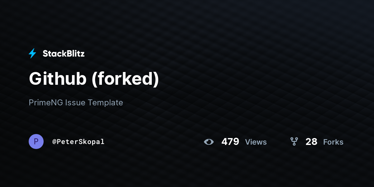 Github (forked) - StackBlitz