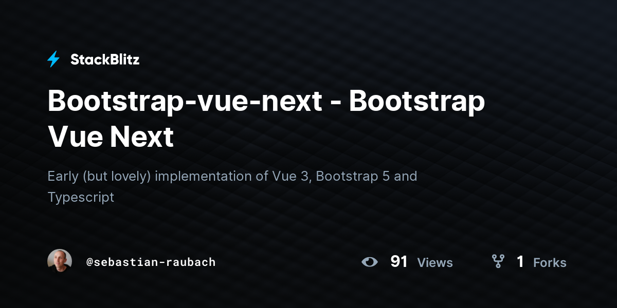 Bootstrap-vue-next - Bootstrap Vue Next - StackBlitz