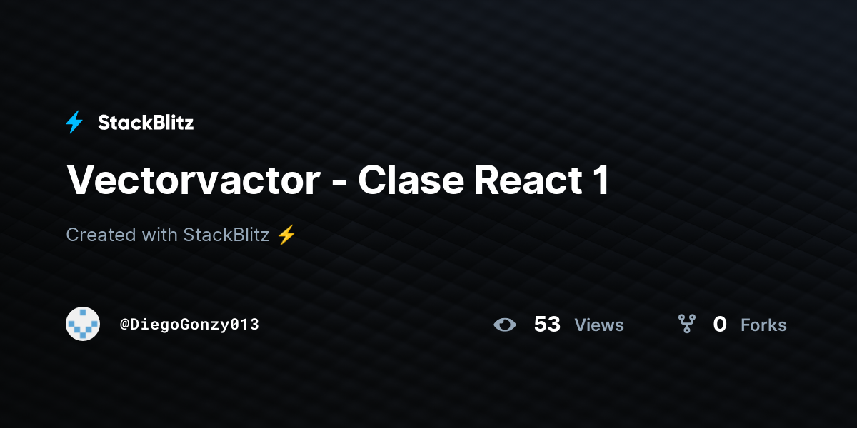 Vectorvactor - Clase React 1 - StackBlitz