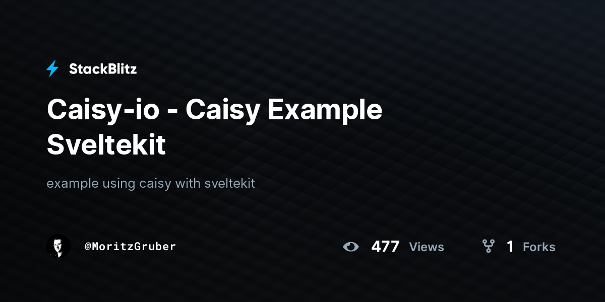 Caisy-io - Caisy Example Sveltekit - StackBlitz