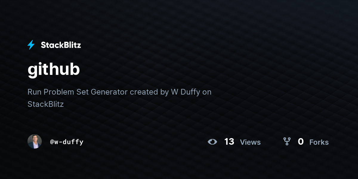 github - StackBlitz