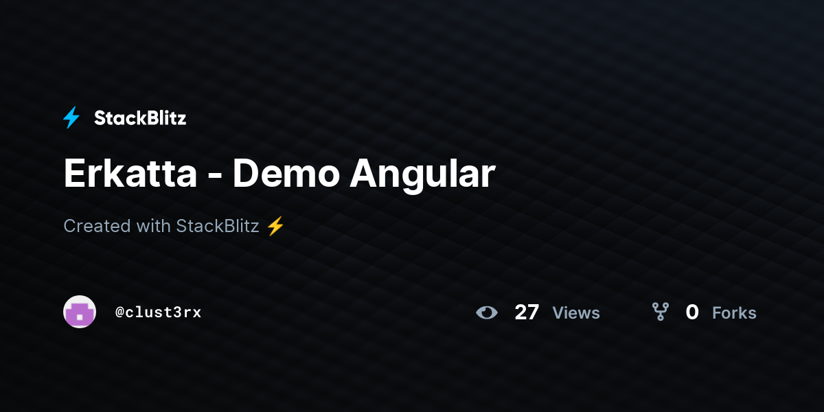 Erkatta - Demo Angular - StackBlitz