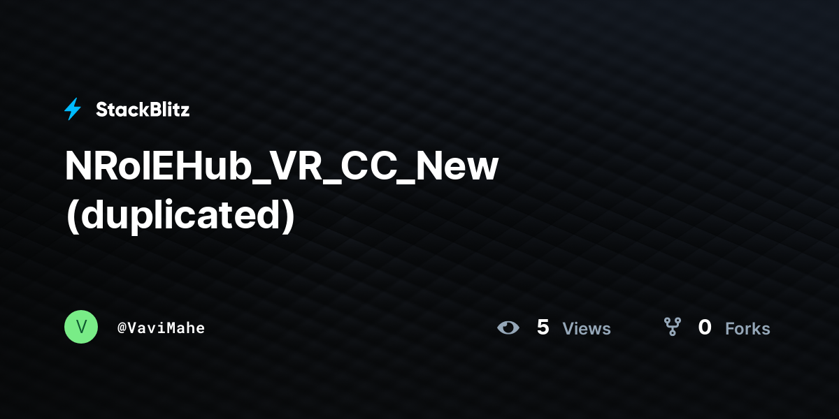 NRolEHub_VR_CC_New (duplicated) - StackBlitz