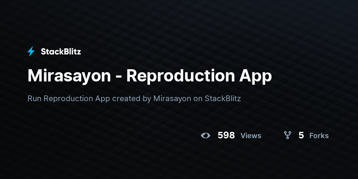 Mirasayon - Reproduction App - StackBlitz