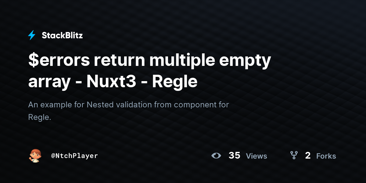 $errors return multiple empty array - Nuxt3 - Regle - StackBlitz