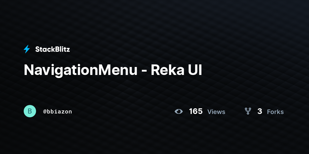 NavigationMenu - Reka UI - StackBlitz