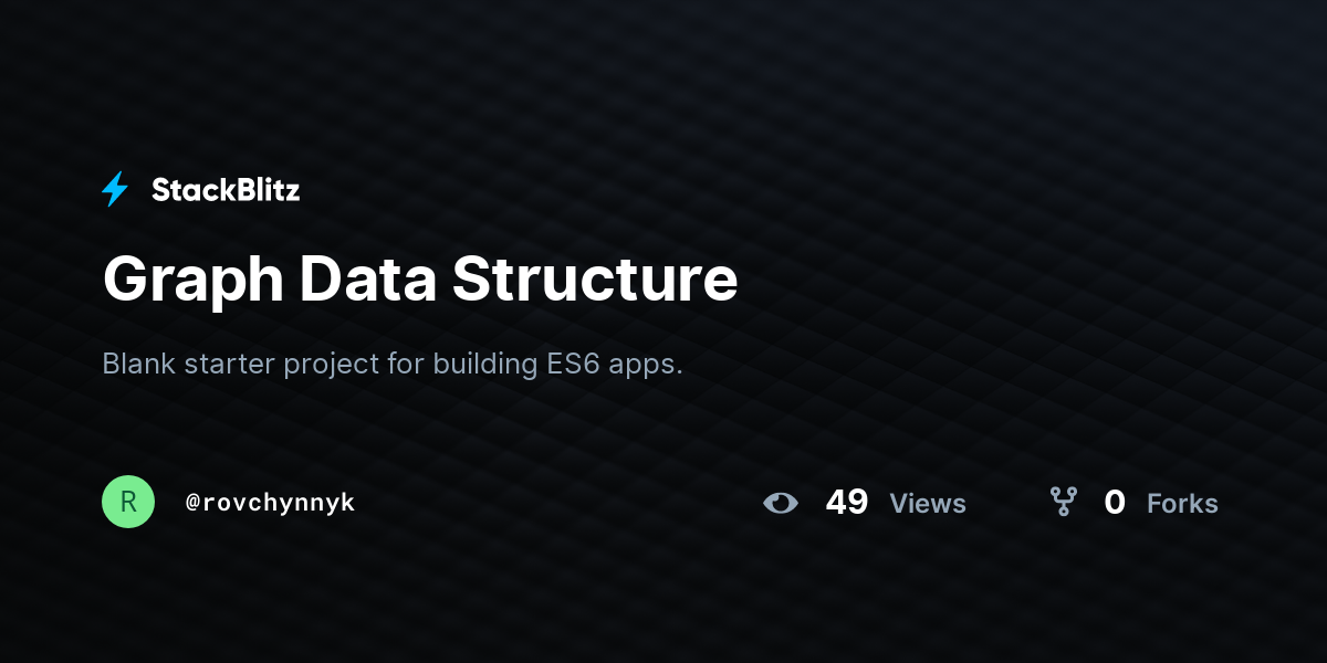 Graph Data Structure - StackBlitz