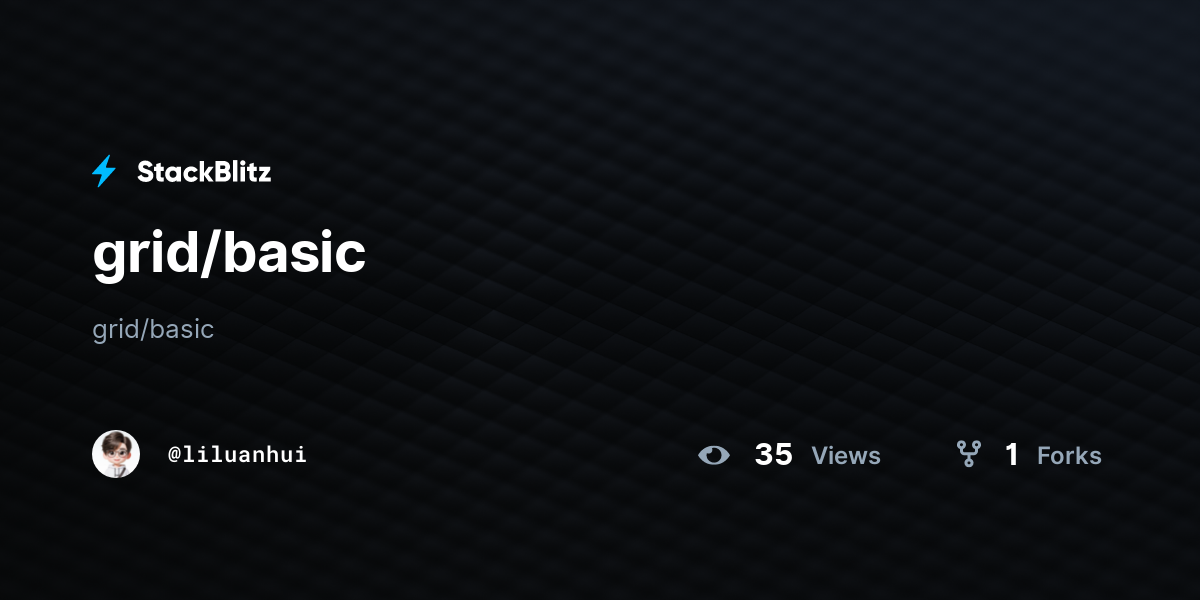 grid/basic - StackBlitz