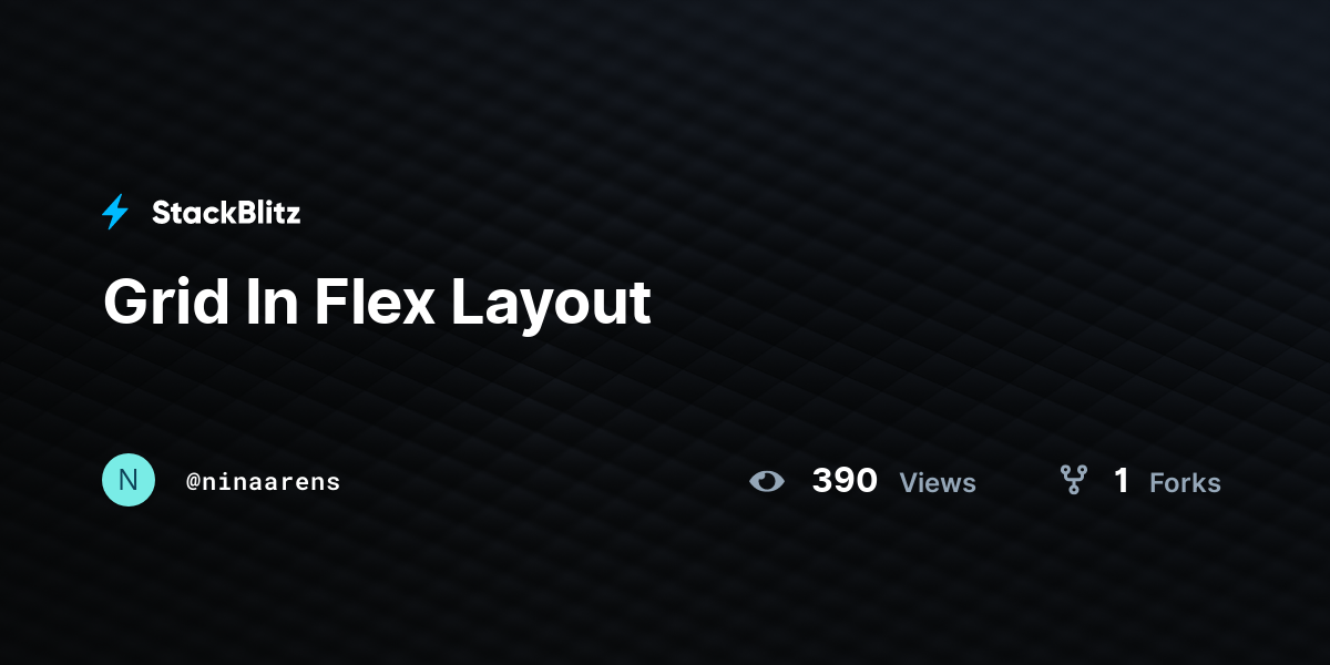 Grid In Flex Layout - StackBlitz