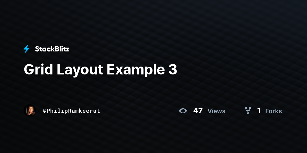 Grid Layout Example 3 - StackBlitz Grid Layout Example 3 - StackBlitz