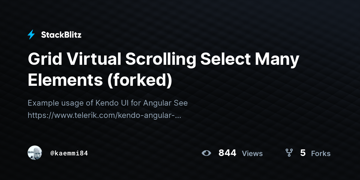 Grid Virtual Scrolling Select Many Elements (forked) - StackBlitz