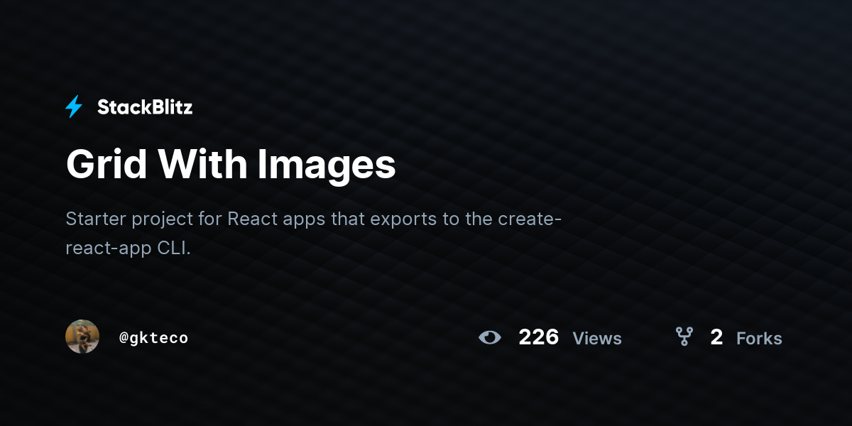 Grid With Images - StackBlitz