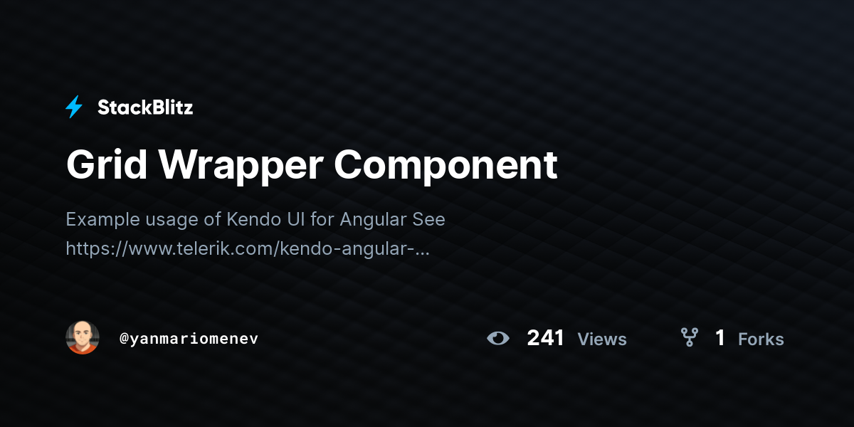 Grid Wrapper Component - StackBlitz