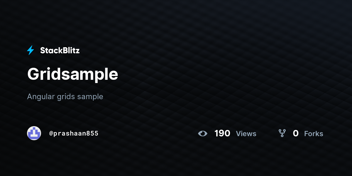 Gridsample Stackblitz