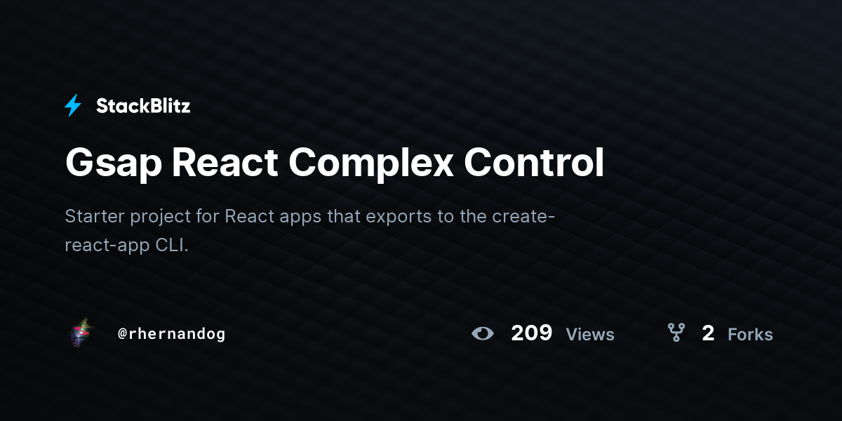 Gsap React Complex Control - StackBlitz