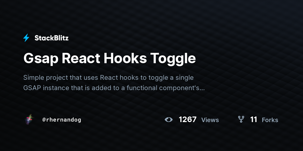 Gsap React Hooks Toggle - StackBlitz Gsap React Hooks Toggle - StackBlitz
