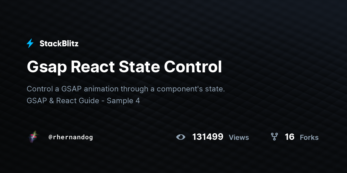 Gsap React State Control Stackblitz 