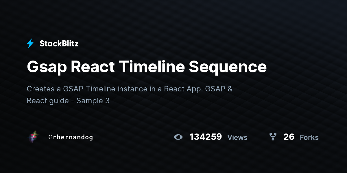 Gsap React Timeline Sequence - StackBlitz