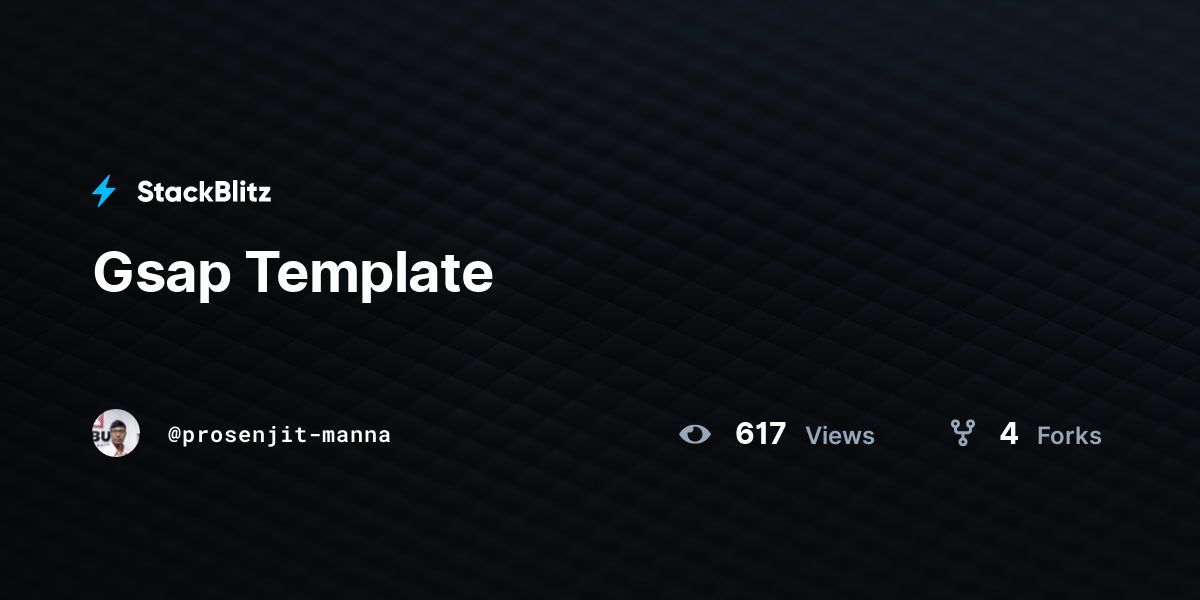 Gsap Template - StackBlitz