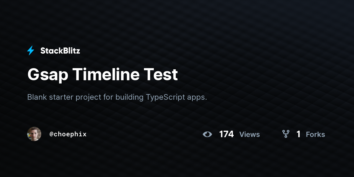 Gsap Timeline Test - StackBlitz Gsap Timeline Test - StackBlitz