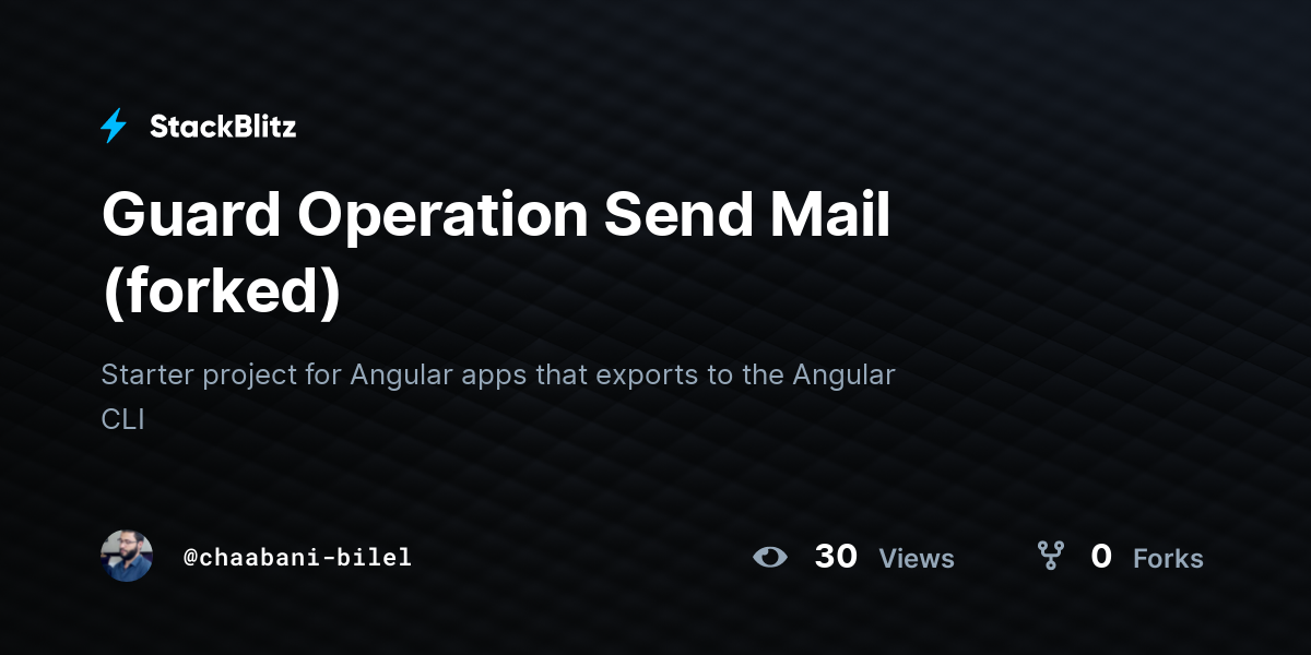 Guard Operation Send Mail (forked) - StackBlitz Guard Operation Send Mail (forked) - StackBlitz