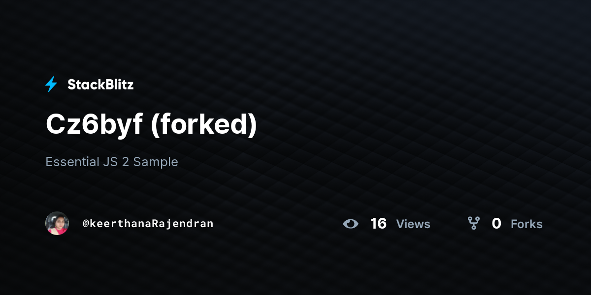 Cz6byf (forked) - StackBlitz