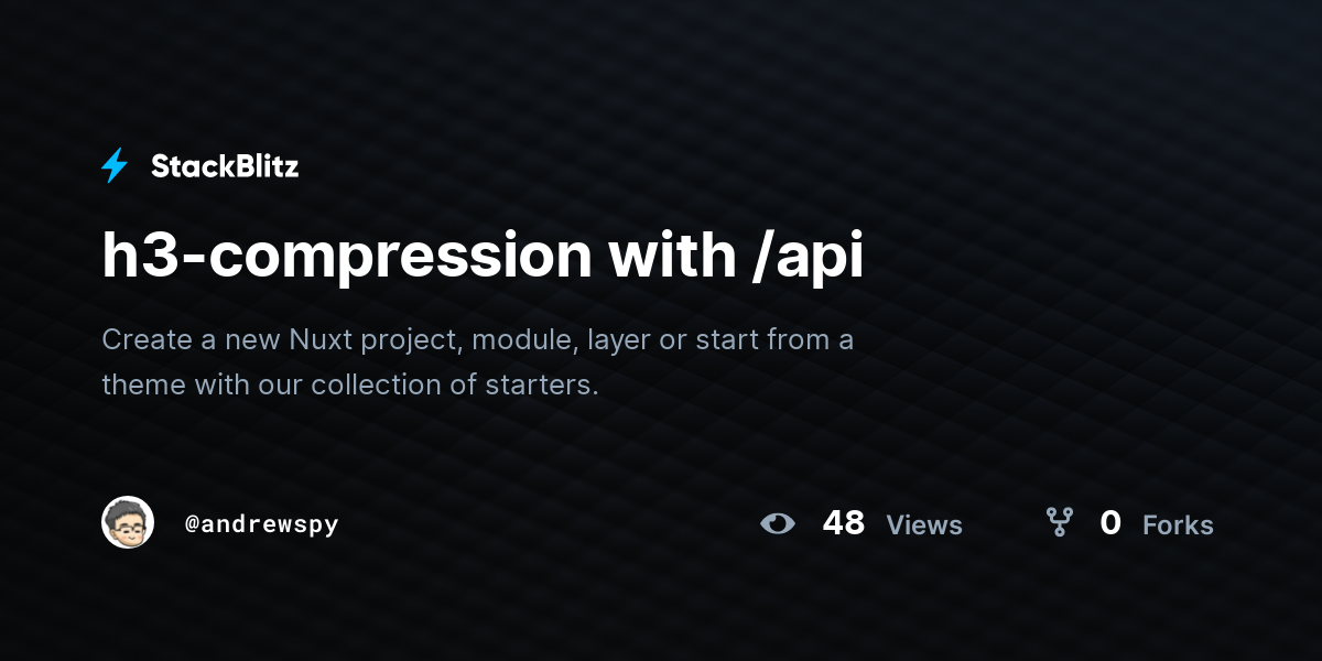 h3-compression with /api - StackBlitz