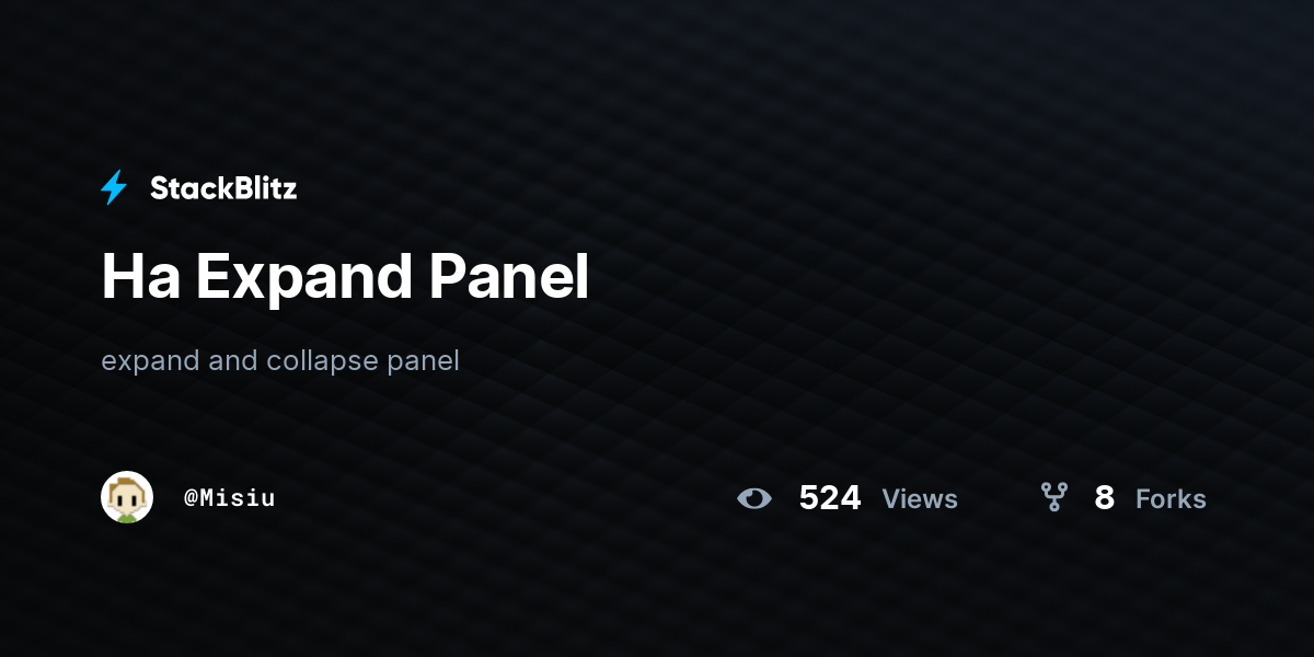 Ha Expand Panel - StackBlitz