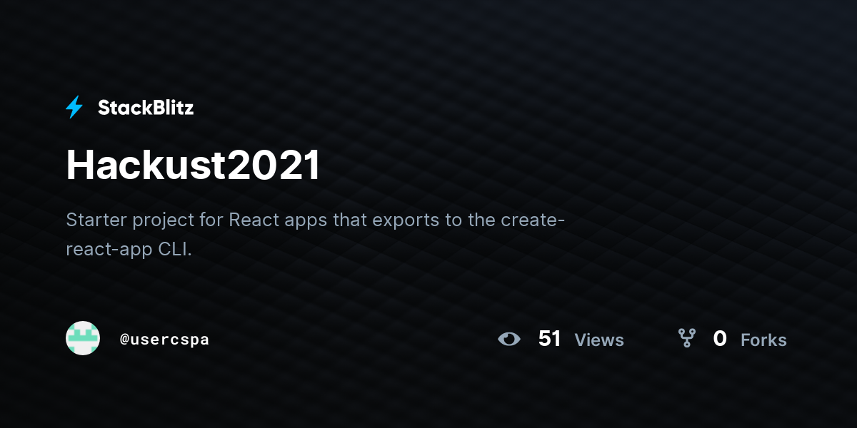 Hackust2021 - StackBlitz
