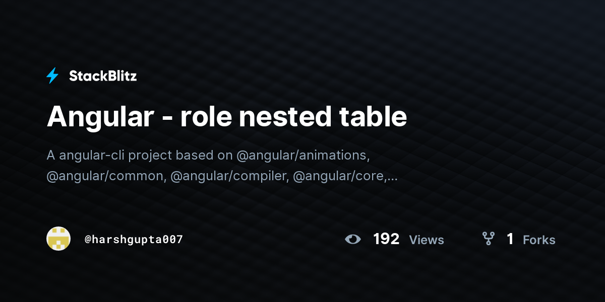 Angular - role nested table - StackBlitz