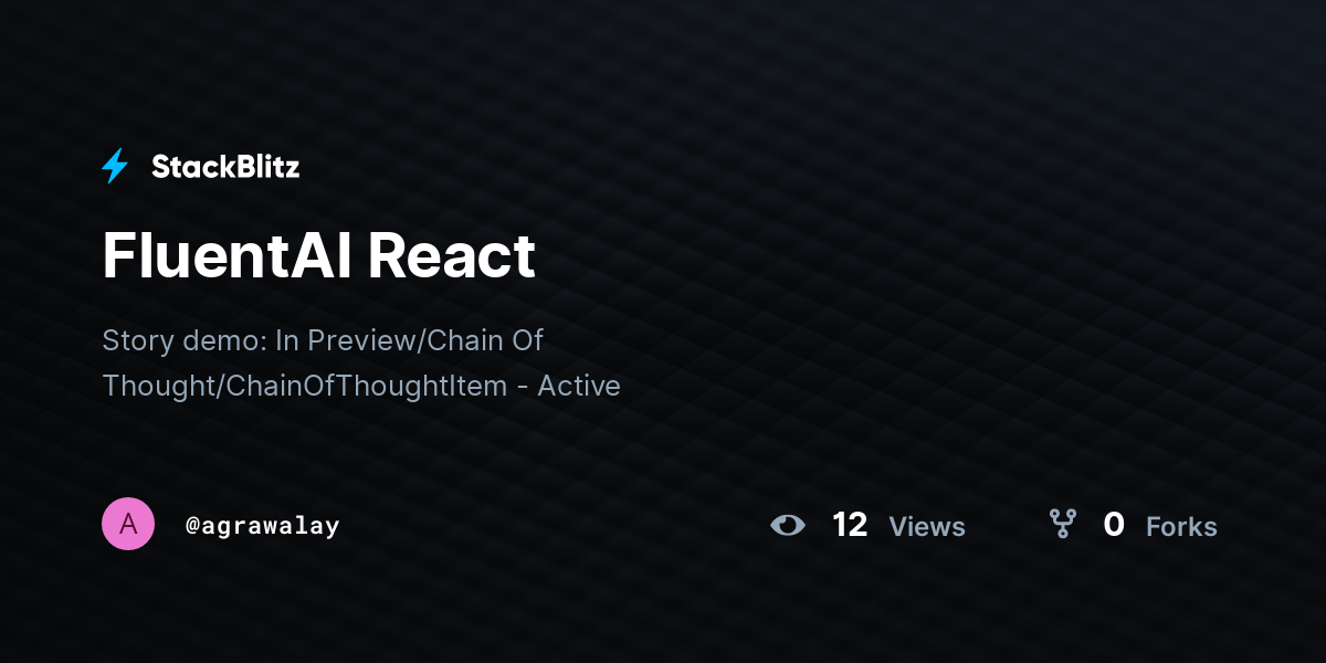 FluentAI React - StackBlitz