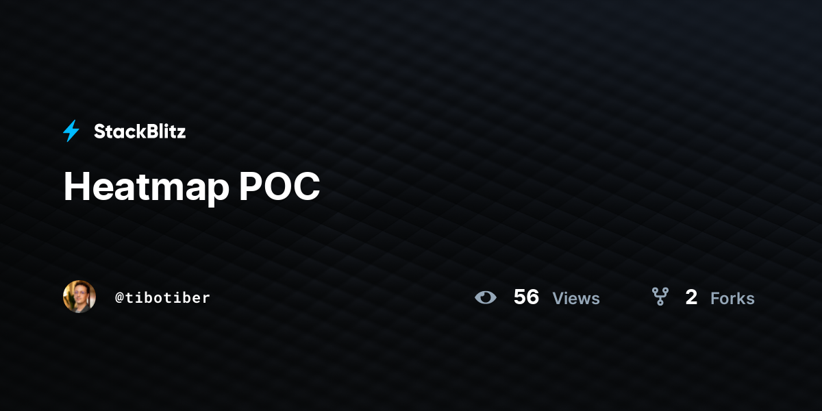 Heatmap Poc Stackblitz