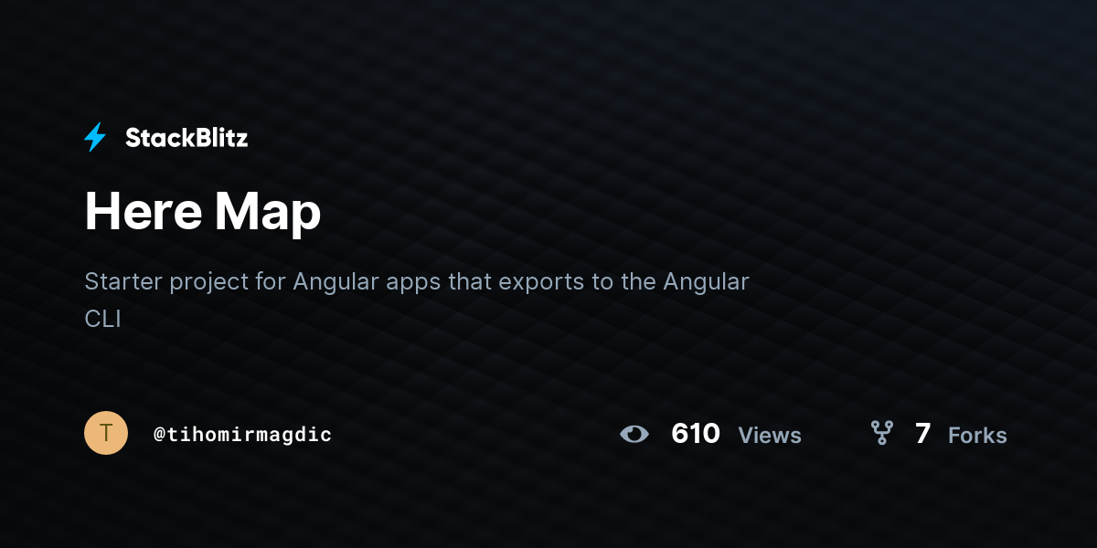 Here Map - StackBlitz