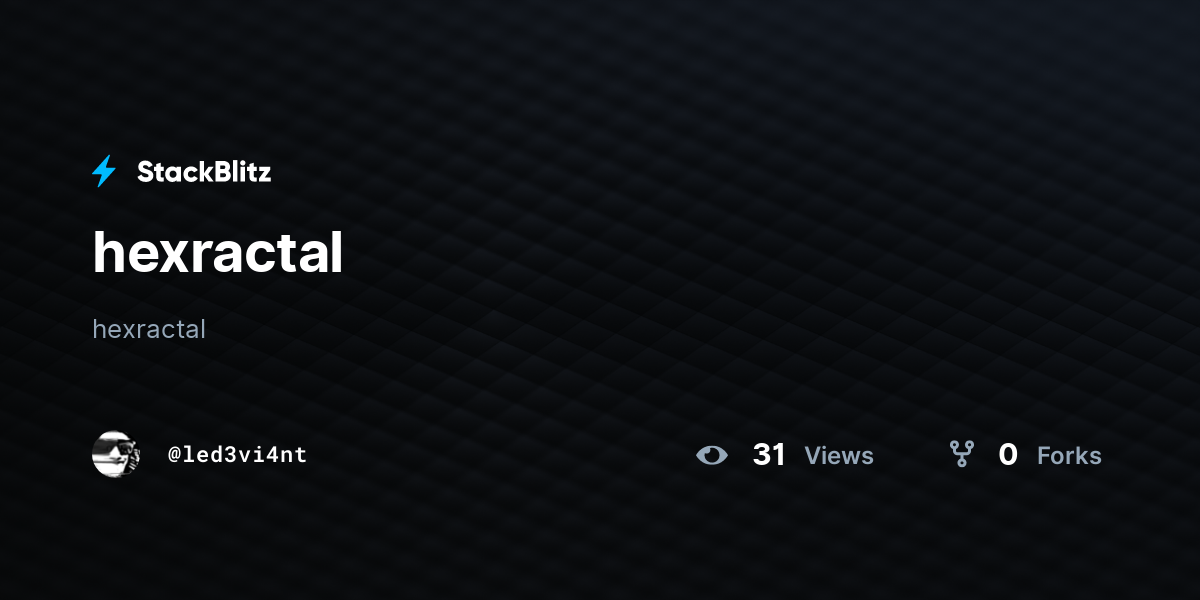 hexractal - StackBlitz