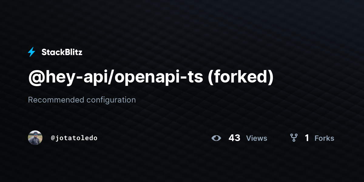 @hey-api/openapi-ts (forked) - StackBlitz