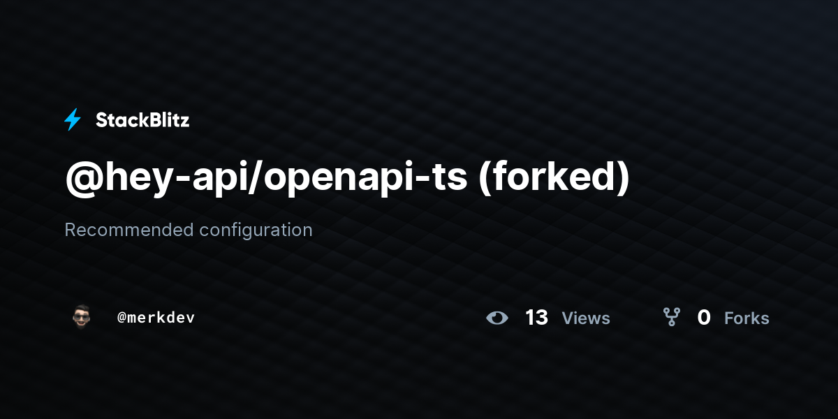 @hey-api/openapi-ts (forked) - StackBlitz