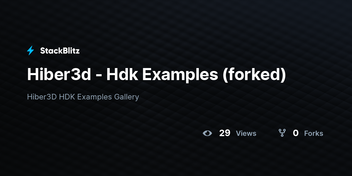 Hiber3d - Hdk Examples (forked) - StackBlitz