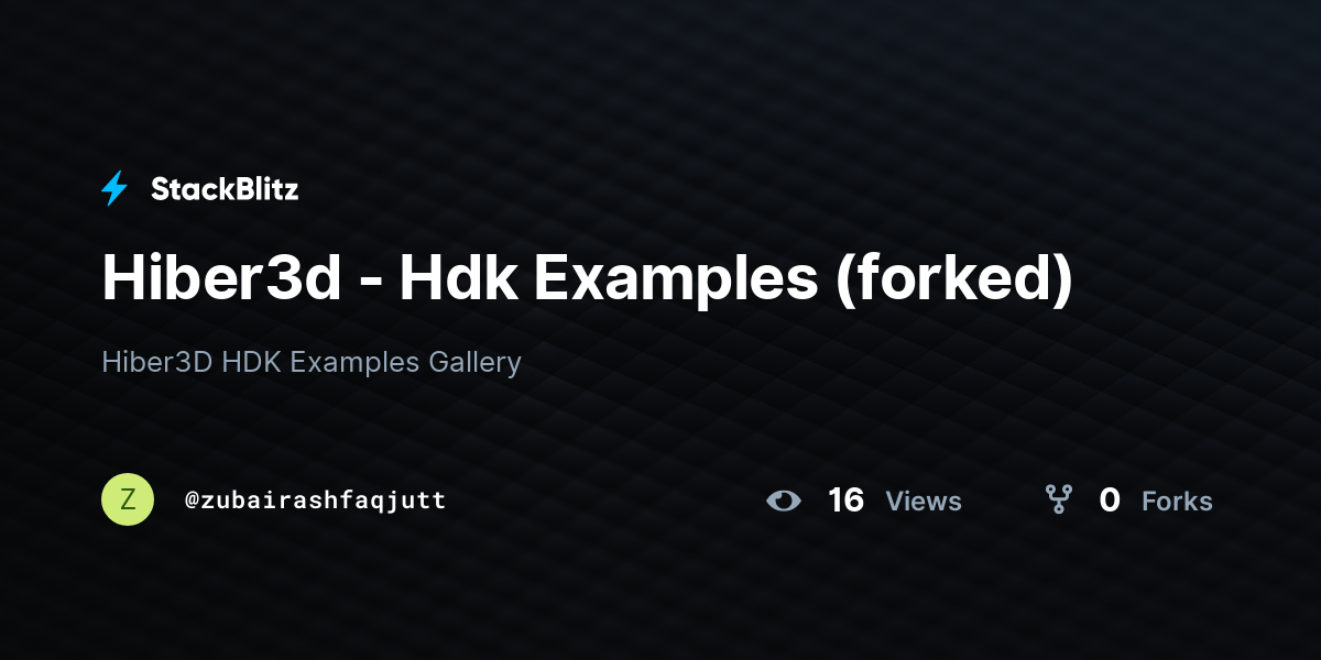 Hiber3d - Hdk Examples (forked) - StackBlitz