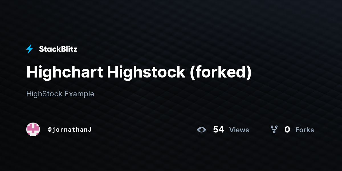 Highchart Highstock (forked) - StackBlitz Highchart Highstock (forked) - StackBlitz