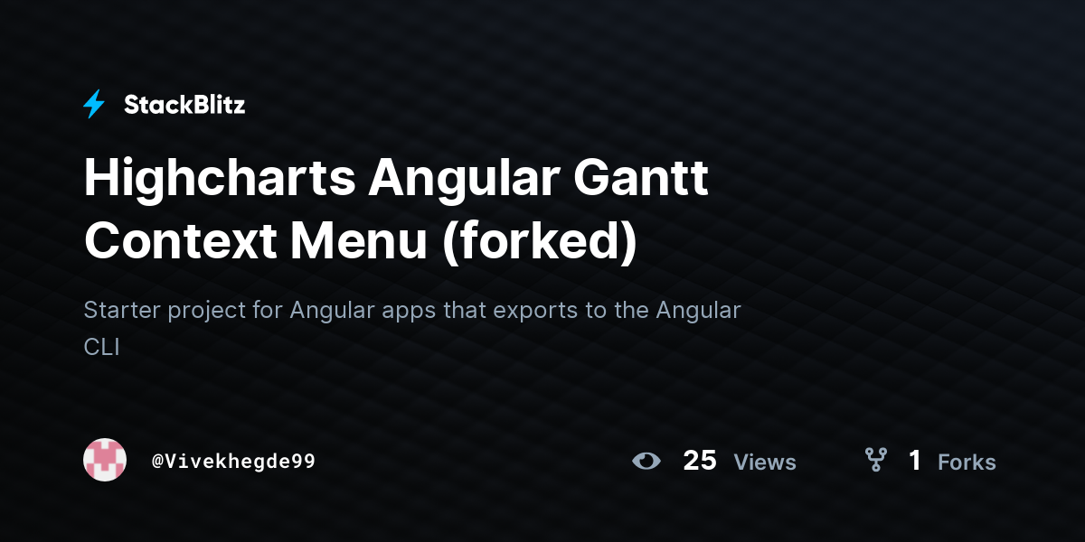 Highcharts Angular Gantt Context Menu (forked) - StackBlitz