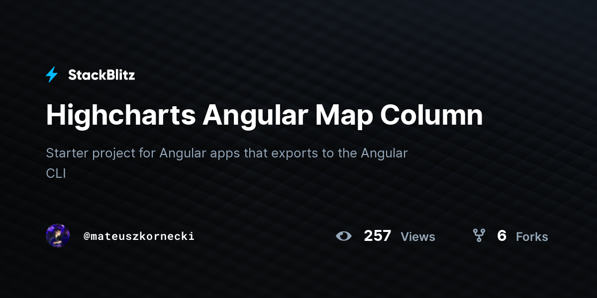 Highcharts Angular Map Column - StackBlitz
